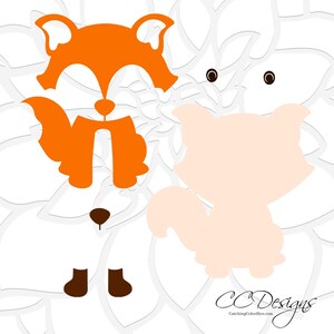 Cute Baby Fox SVG & DXF Cutting Files, PNG Baby Fox Clip Art, Svgs for ...