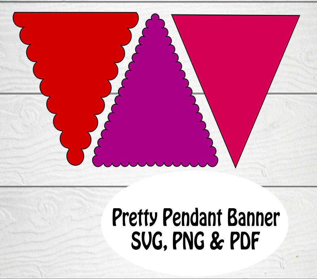 Pendant Banner Cut Files SVG Cutting Files Banner Pendant - Etsy