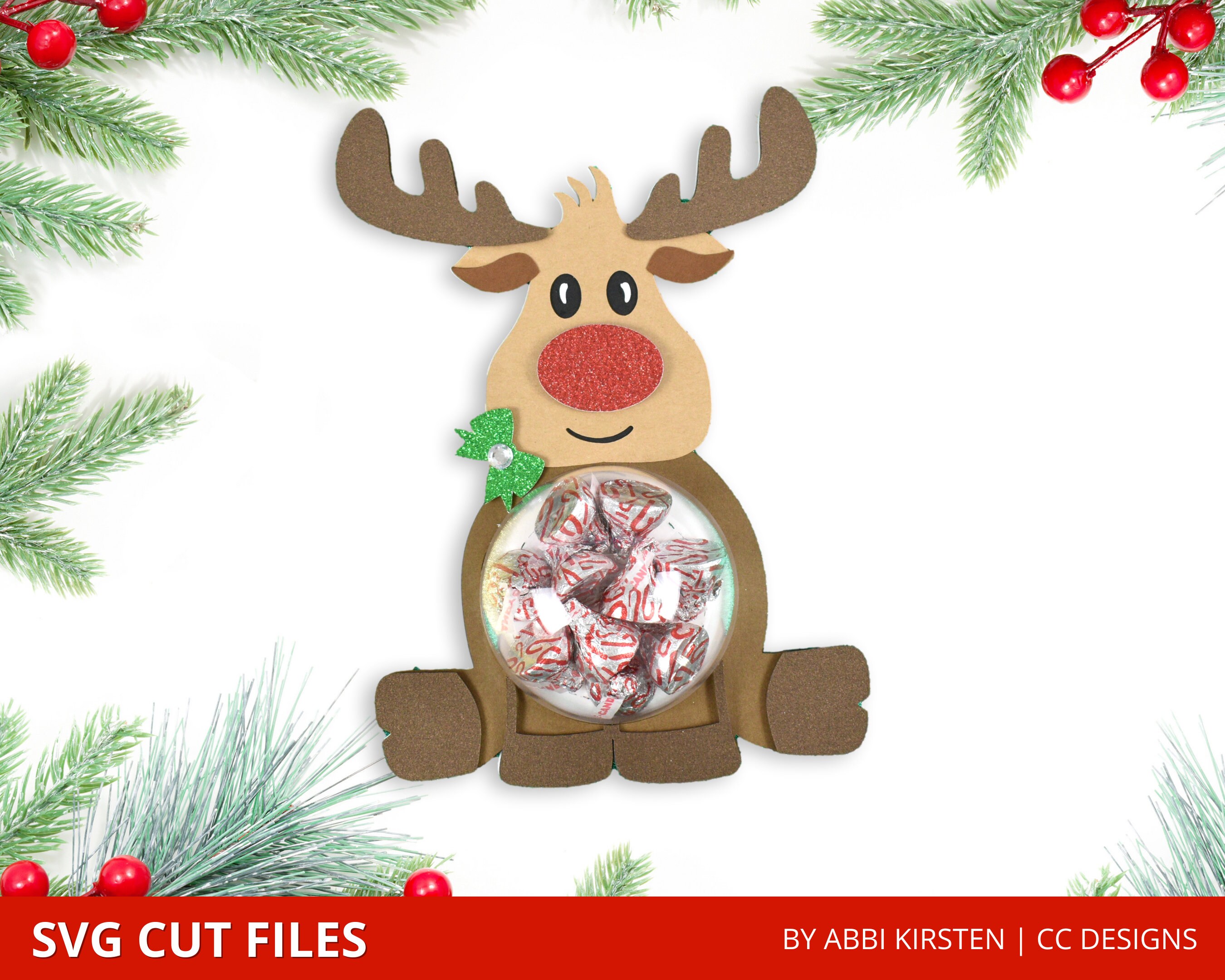 Rudolph Reindeer Candy Holders SVG Cut Files Christmas Candy - Etsy