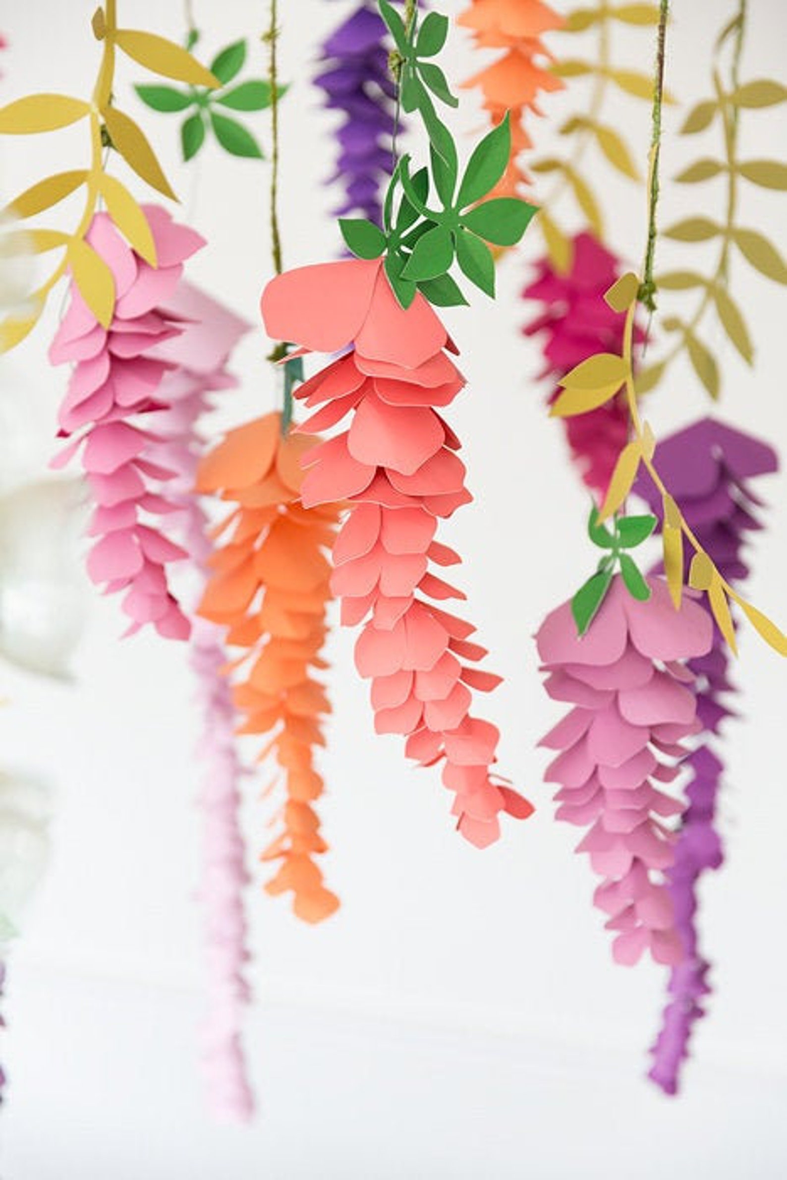 DIY Paper Wisteria Flower Template and Tutorial Birthday | Etsy