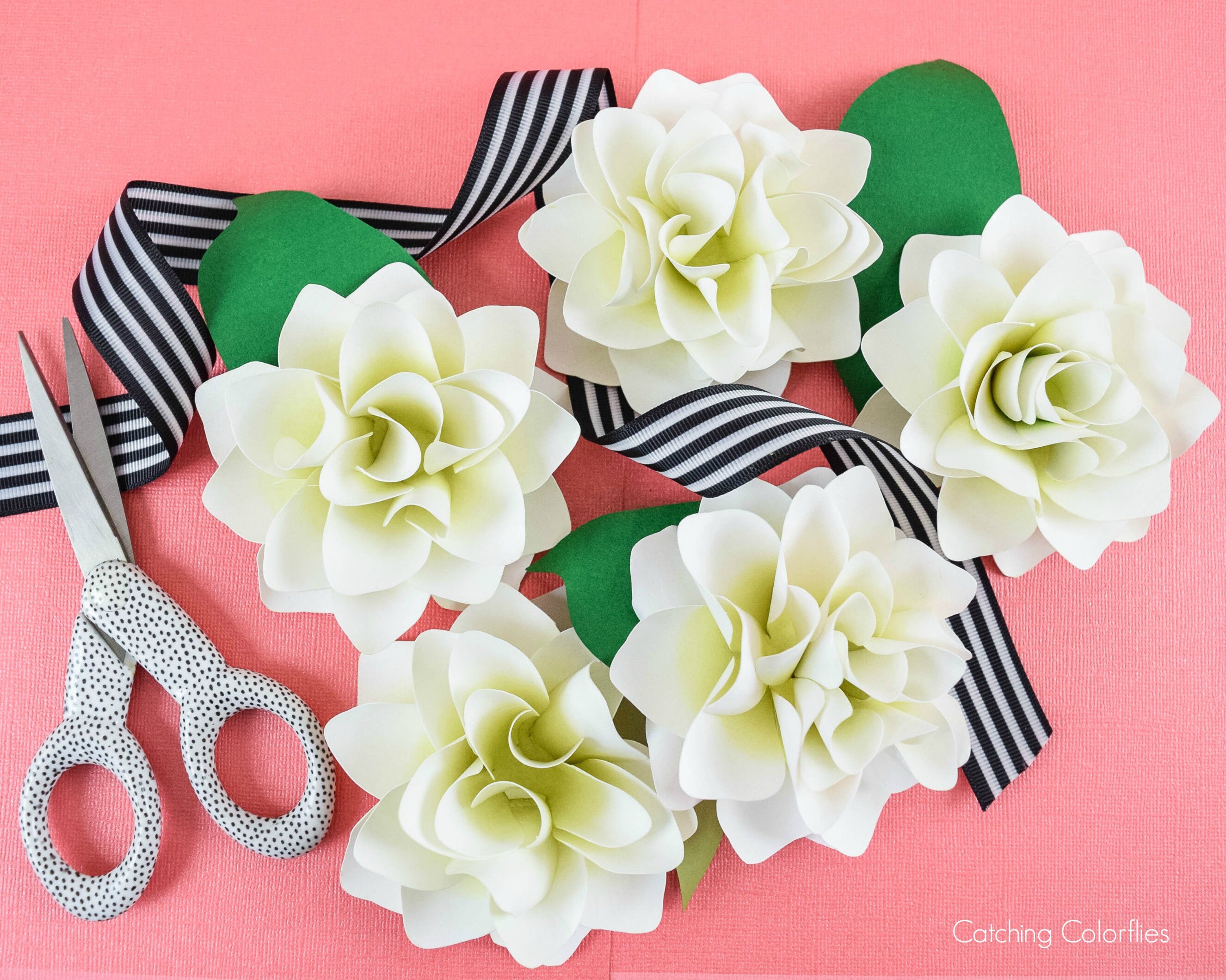 Lily Paper Flower Templates Paper Flowers SVG Cut Files and | Etsy