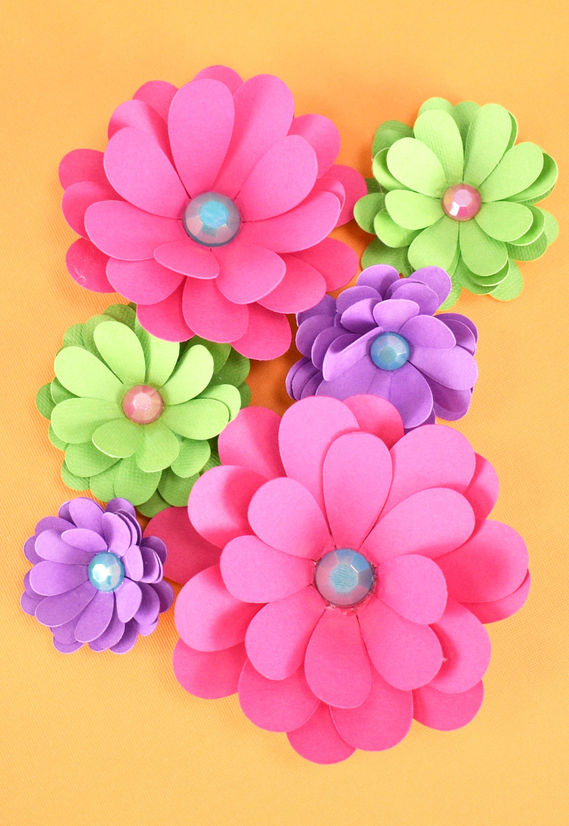 Easy Small Cosmos Paper Flower Templates and Tutorial Flower | Etsy
