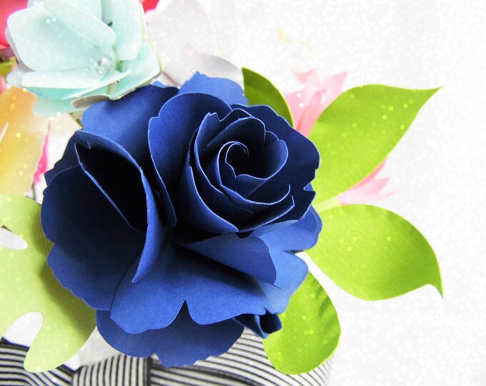 2D Paper Flower Template, Printable PDF DIY Paper Flower Templates ...