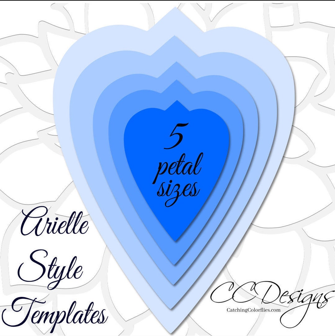 DIY Giant Paper Flower Printable Templates- Flower Template Outlines ...