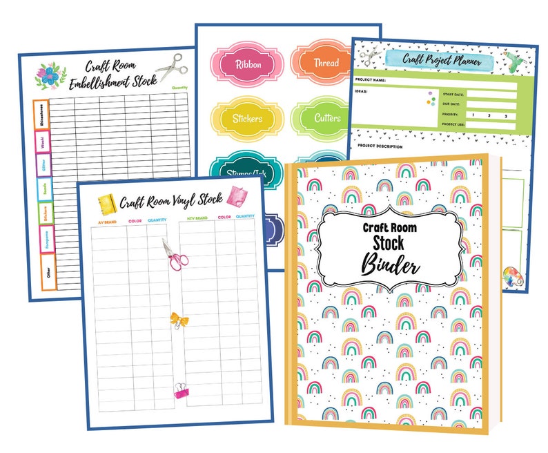 Craft Organization Binder, Printable Craft Project Planner ...