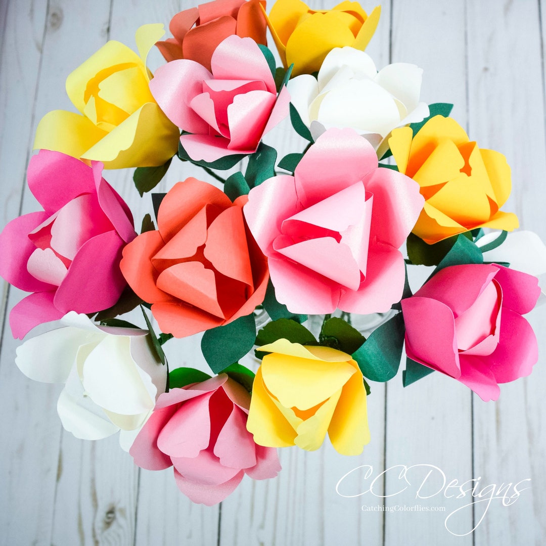 Small Tulip Paper Flower Templates, Printable Tulip Flower Templates ...