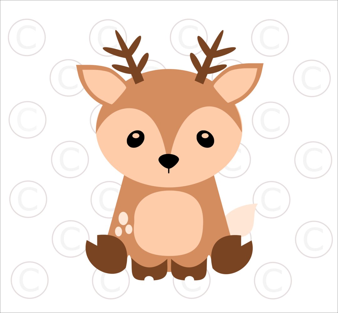 Woodland Animals, Deer SVG Cut File, Cute Deer SVG, Woodland Nursery ...