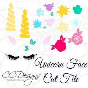 Unicon Head SVG, Unicorn Birthday, Unicorn With Eyelashes SVG Cut File ...