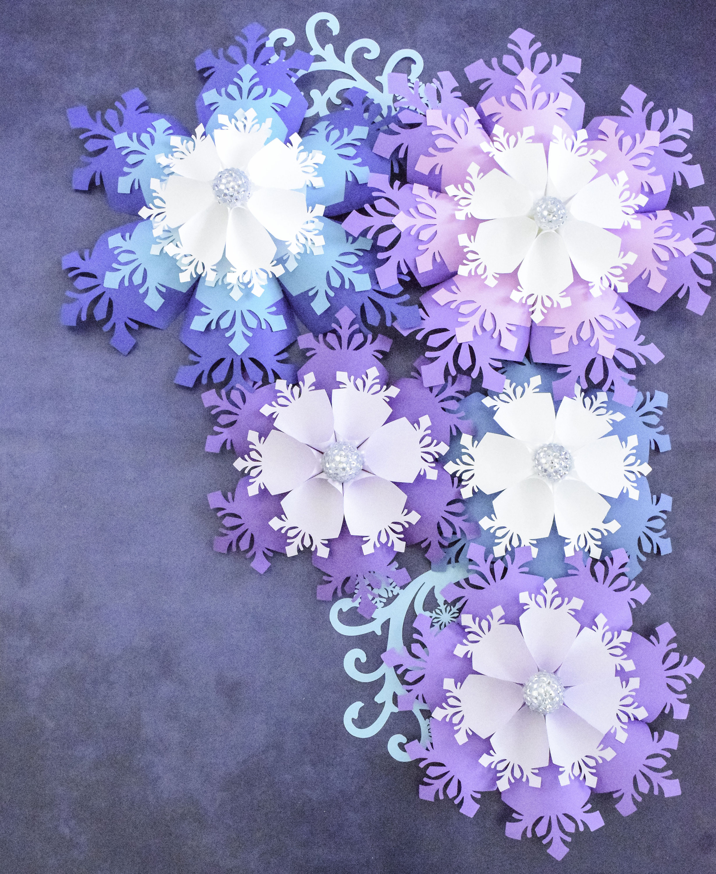 Paper Snowflake SVG and PDF Pattern, Large Paper Snowflakes, Snowflake ...