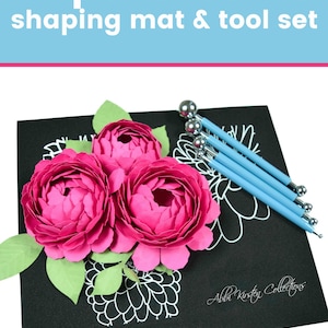 Paper Flowers Molding Mat & Shaping Tool Set, Flower Shaping Kit and ...