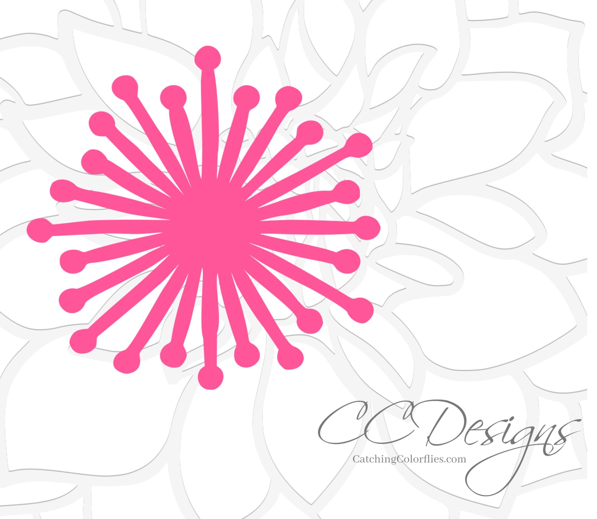 Flower Center Template