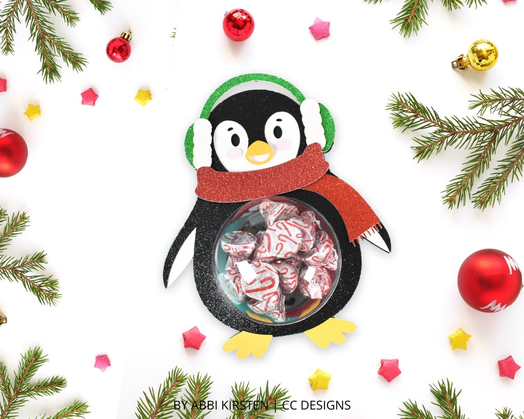 Christmas Penguin Candy Holders SVG Cut Files, Christmas Candy Holder ...