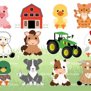 Farm Animals SVG Bundle, Cow SVG, Barn and Tractor SVG, Horse, Goat ...