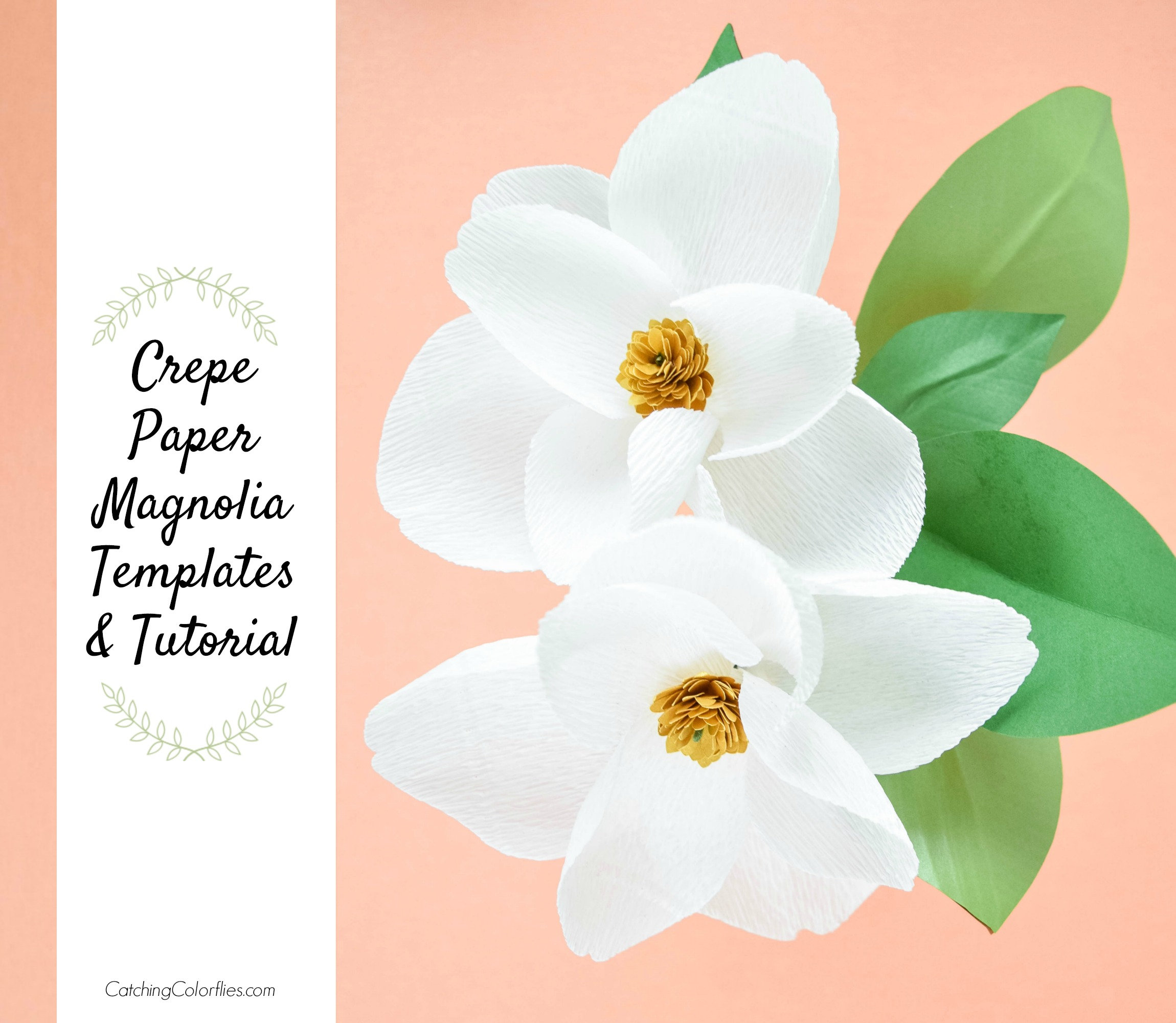 Paper Small Flowers Magnolia Flower Digital Flower Templates DIY Paper ...