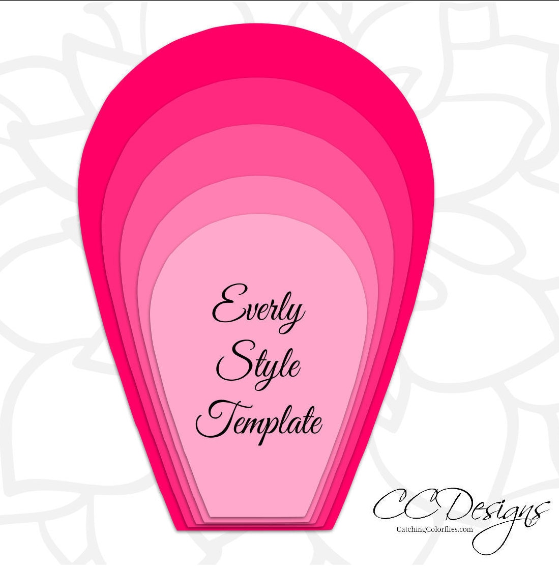 Easy Large Paper Flower Patterns Printable Giant Flower - Etsy Denmark