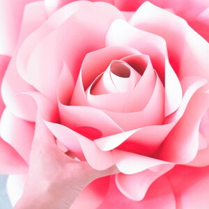 Printable PDF Paper Rose Templates, Giant Paper Rose Flower Templates ...