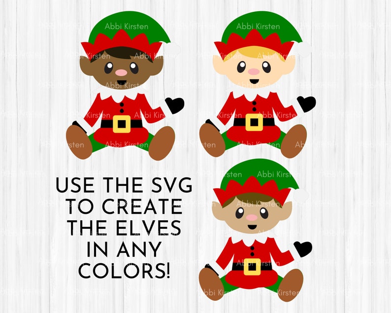 Christmas Elf SVG Cut Files, Girl Elf Cut File, Boy Elf SVG File ...