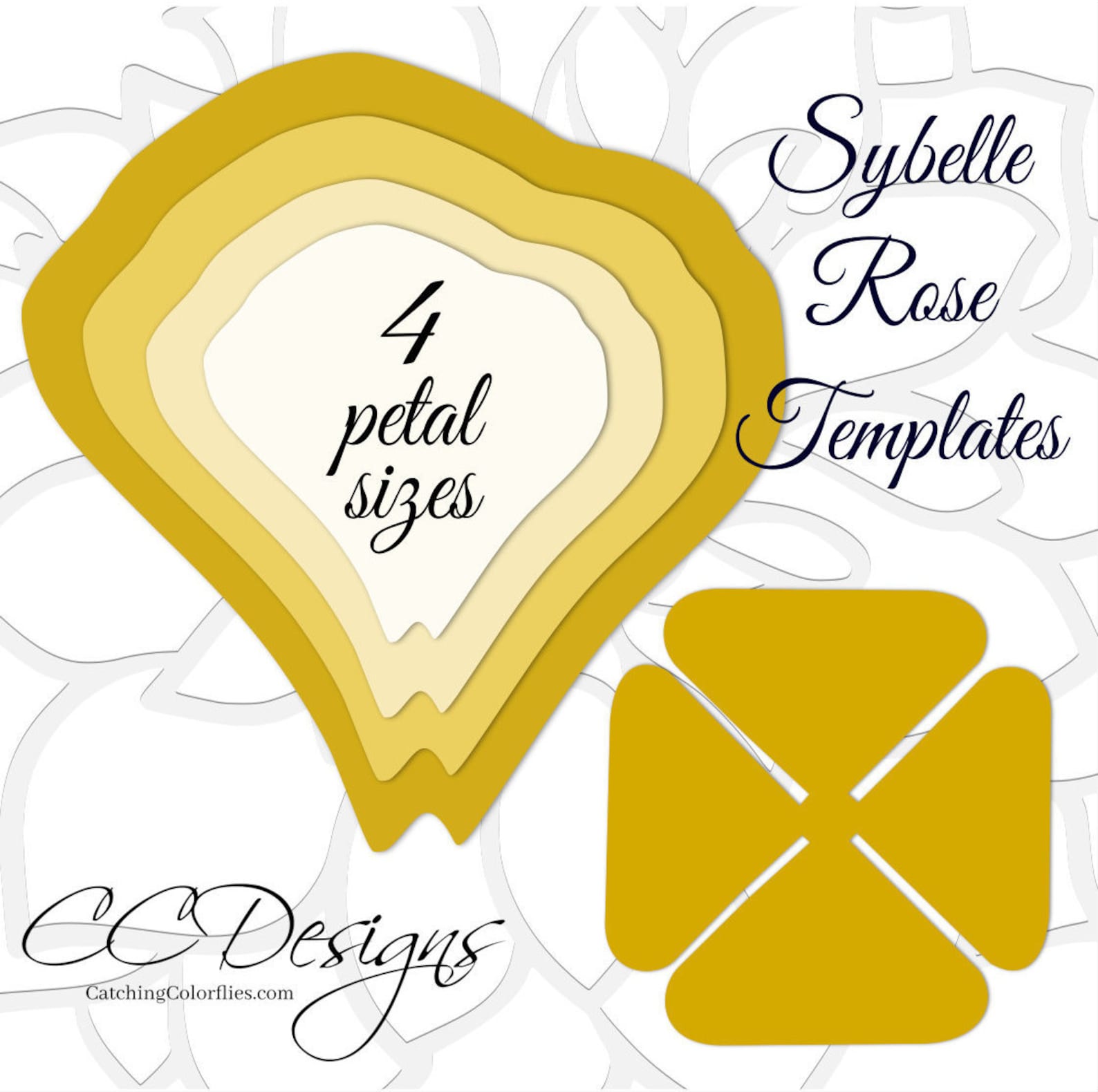 DIY Giant Paper Rose Pattern Templates and Tutorials Garden - Etsy ...