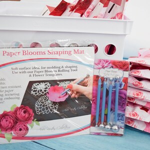 Paper Flowers Molding Mat & Shaping Tool Set, Flower Shaping Kit and ...