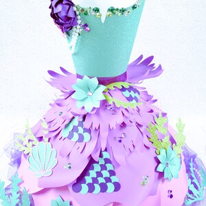 Mermaid Party Decor, Mermaid Paper Dress, Paper Dress Template and ...
