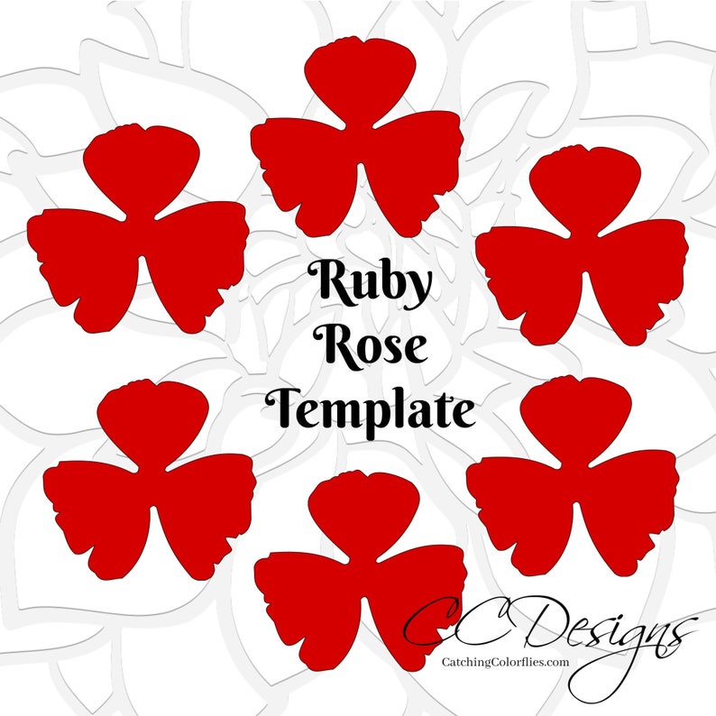Small Paper Rose Template SVG and PDF Files With Tutorial, Paper Roses ...