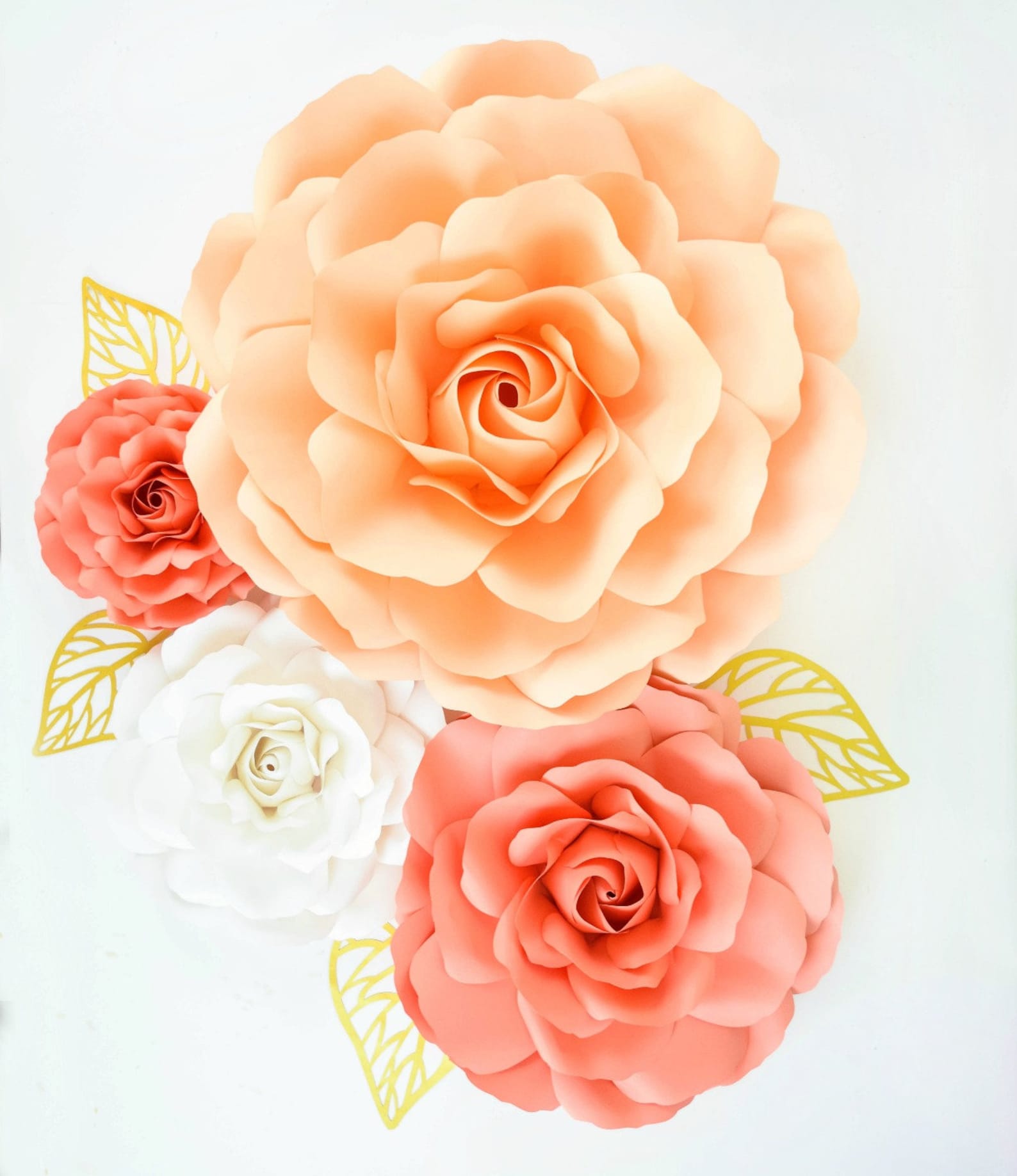 Giant Paper Rose Printable Flower Templates and SVG Cut Files, DIY ...