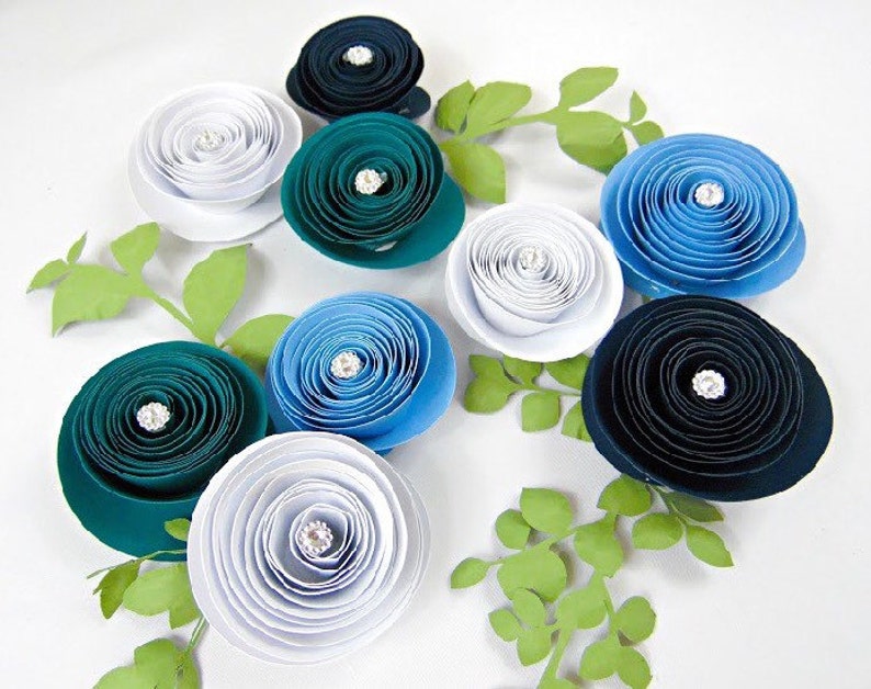 Paper Flower Rolled Rosette Templates, Printable PDF Rolled Rosettes ...