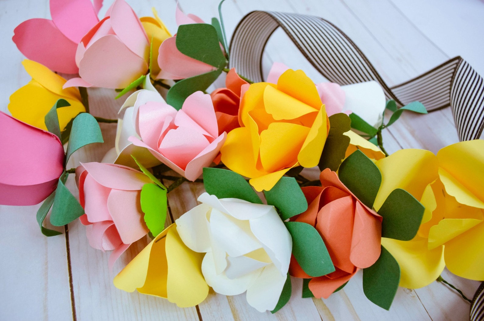 Small Tulip Paper Flower Templates, Printable Tulip Flower Templates ...
