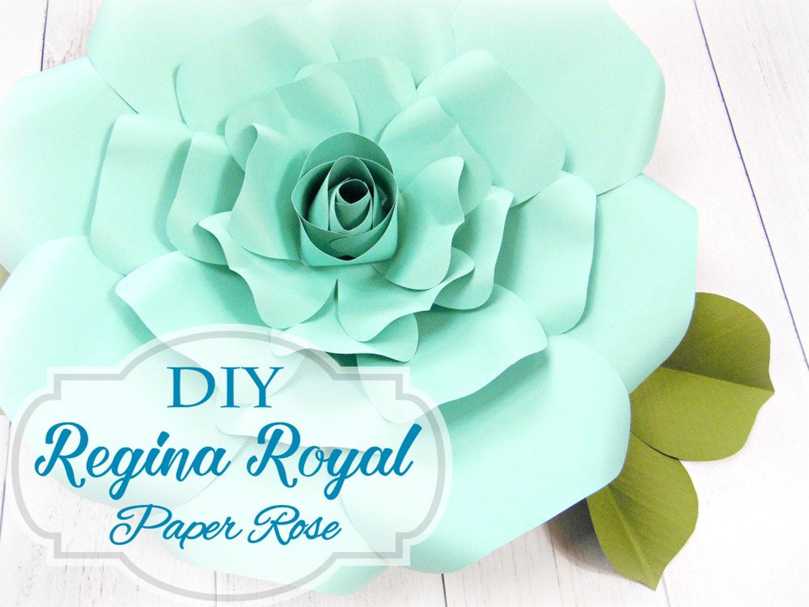 DIY Giant Paper Rose Pattern Templates and Tutorials, Garden Birthday ...