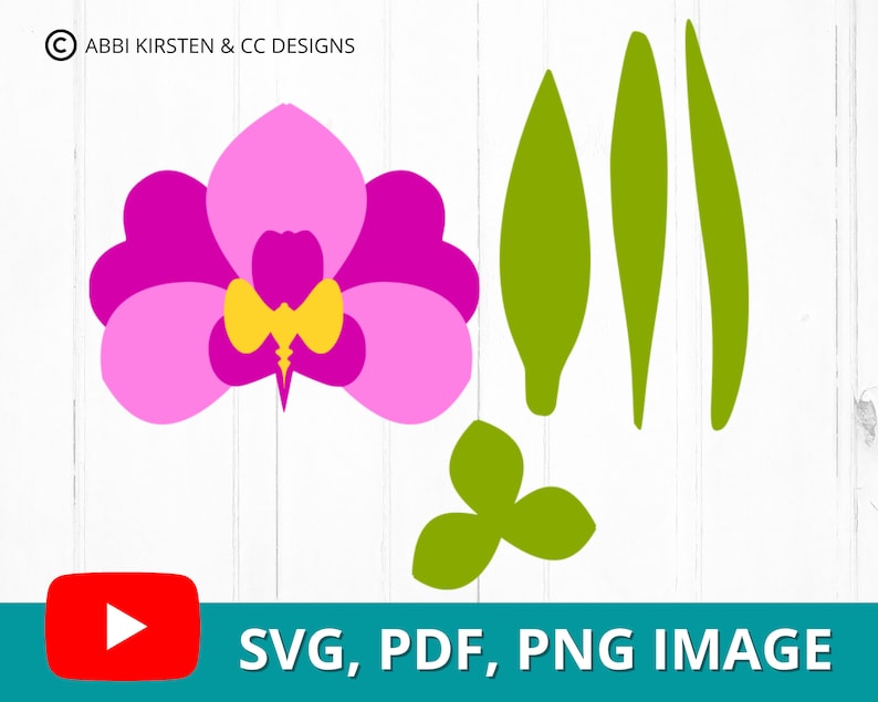 Paper Orchid Templates and Flower Tutorial DIY Paper Orchid - Etsy