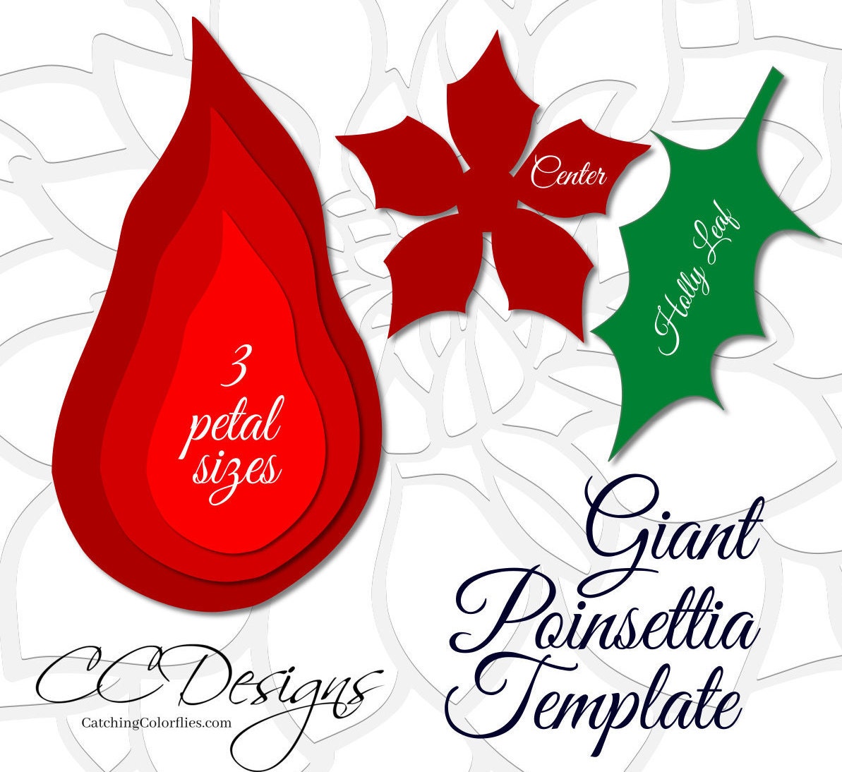 Poinsettia Paper Pattern