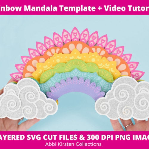 Rainbow SVG. Cricut Cut Files Silhouette. Layered Files. | Etsy