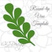 Round-tip Vine Leaf Template, Paper Vine Templates, Paper Leaf Template ...