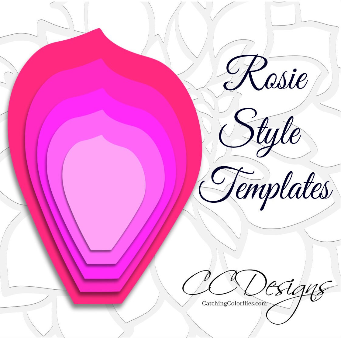 Giant Paper Flower Patterns & Tutorial Paper Rose Template - Etsy