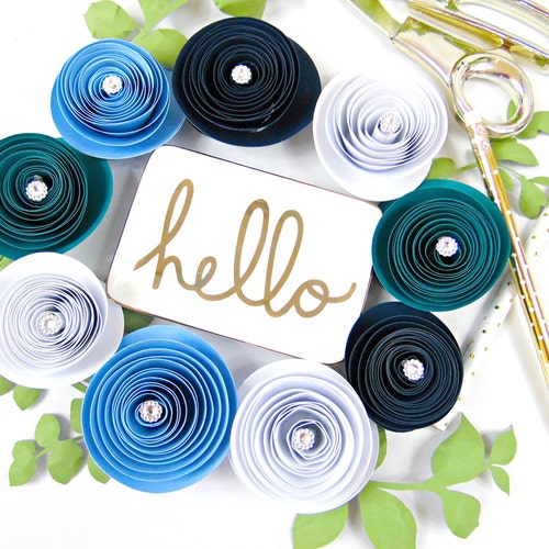 Paper Flower Rolled Rosette Templates Printable PDF Rolled - Etsy Canada