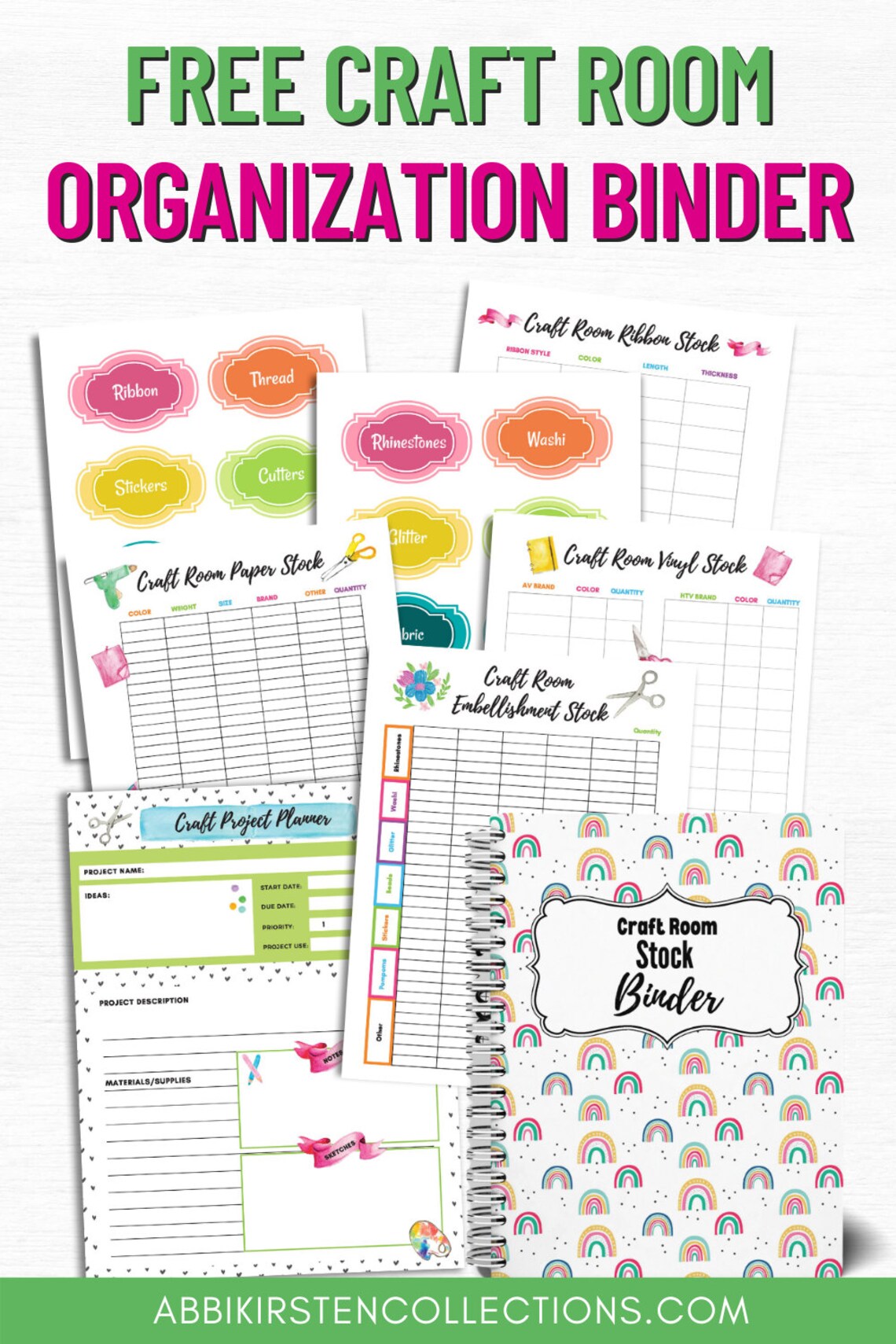 Craft Organization Binder, Printable Craft Project Planner ...
