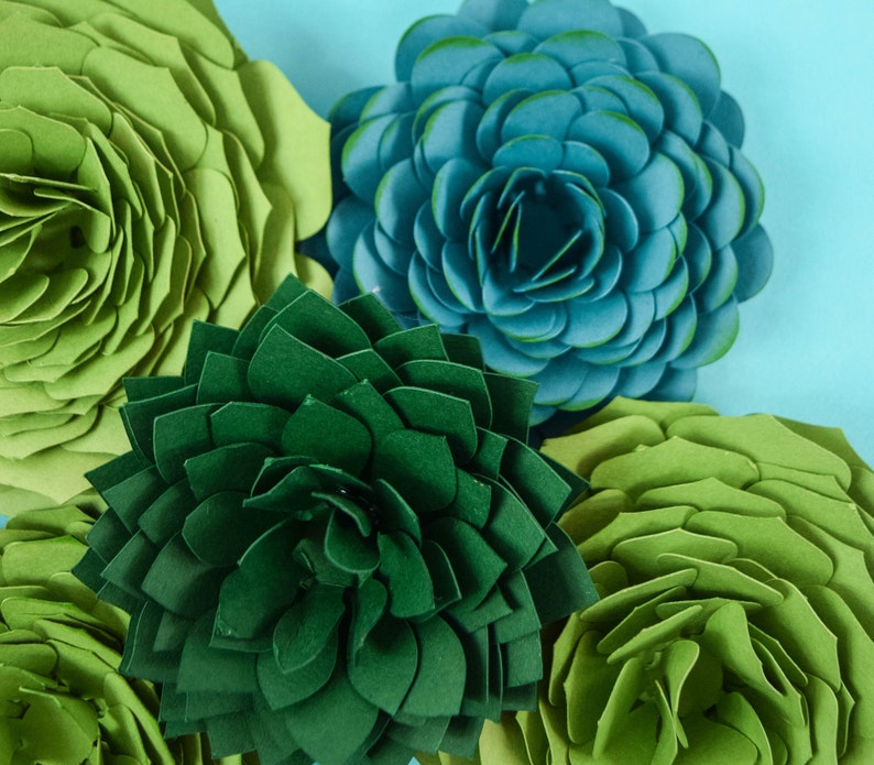 Paper Succulent Plant Flower Template, Succulent SVG Cut Files and PDF ...