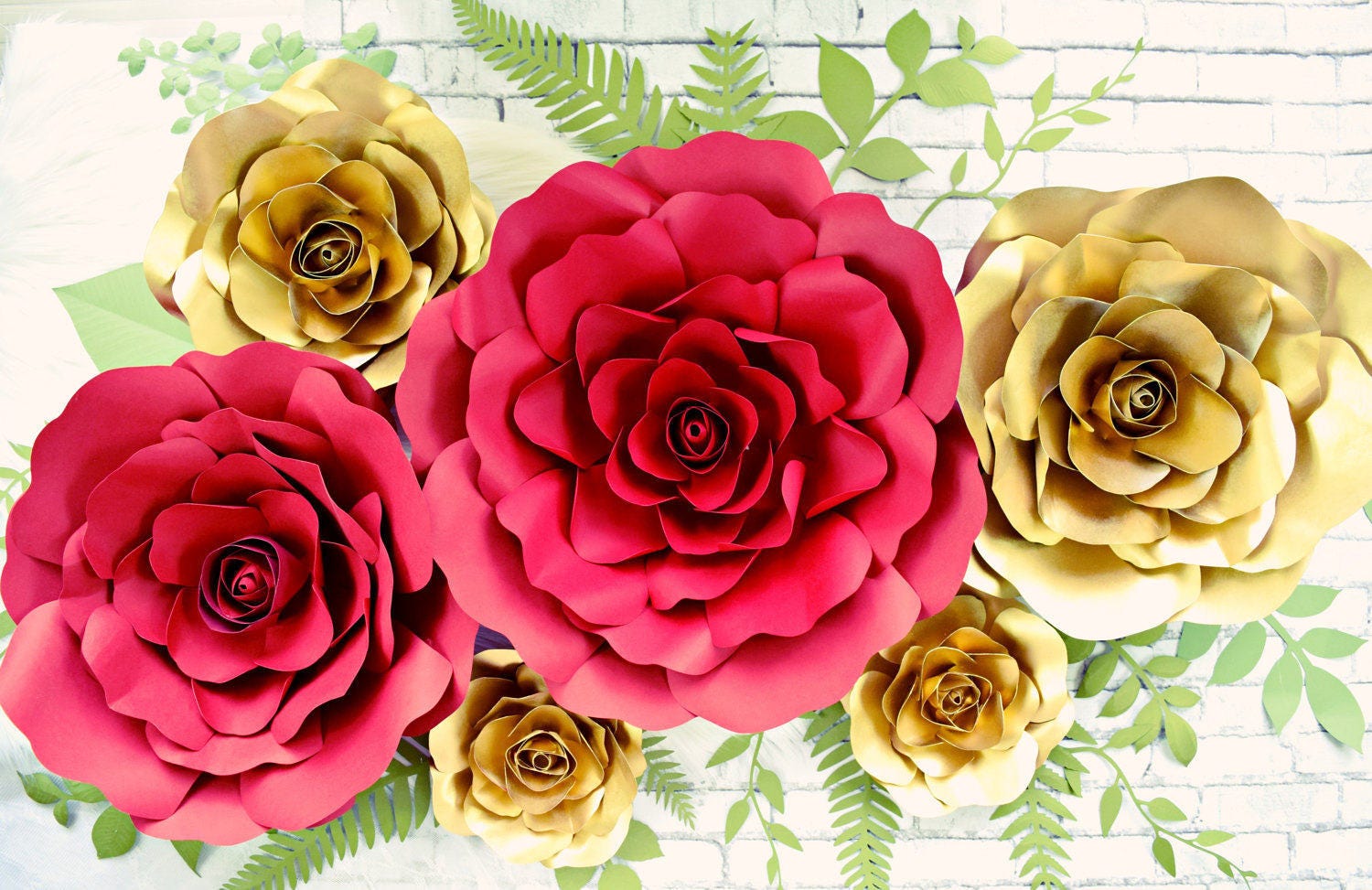 Giant Paper Flower Backdrop, Paper Roses, Paper Flower Templates, Paper ...