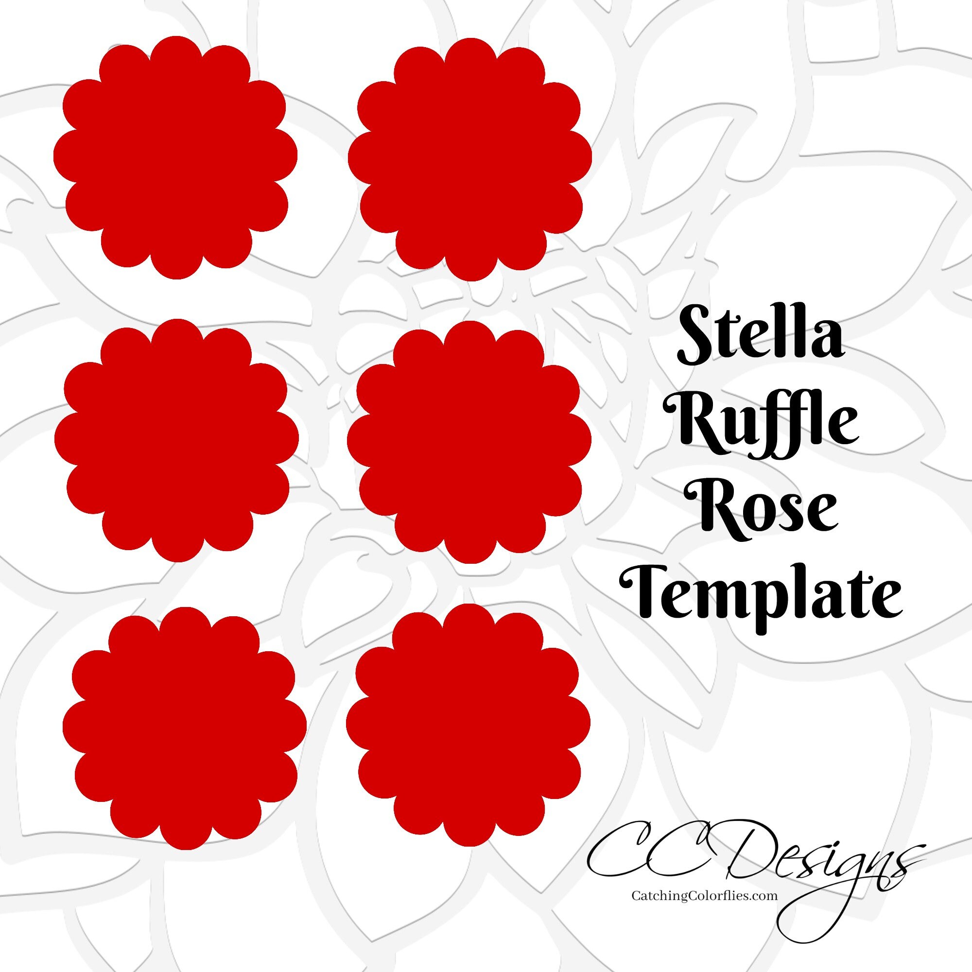 Paper Rose SVG and PDF Templates Small Paper Rose Flower | Etsy