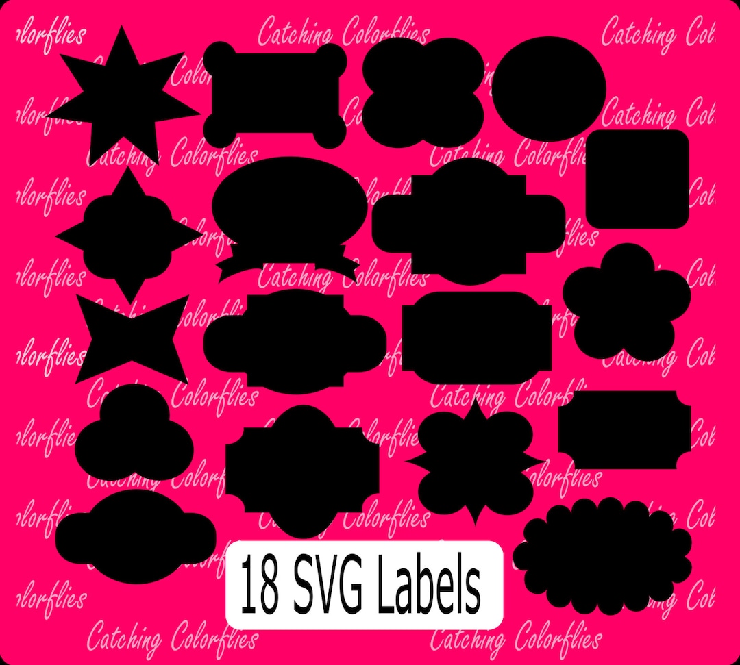 Label SVG Cut Files- Frames and Banners Cut Files- Cutting Files ...