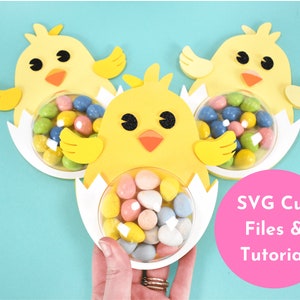Easter Chick Candy Holders SVG Cut Files, Easter SVG Files, Chick Candy ...