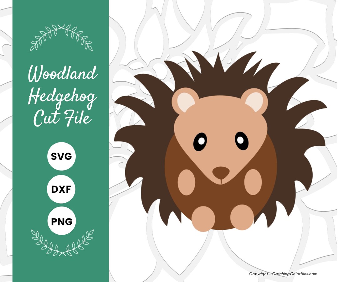 Cute Woodland Animal Hedgehog SVG Cut File, Woodland Baby Shower Decor ...