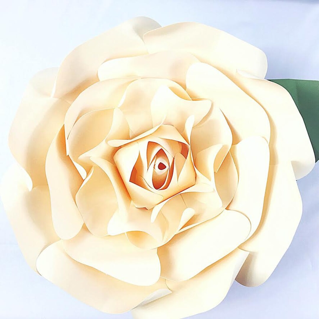 Large Paper Rose Templates and Tutorial Giant Paper Flowers Paper Roses ...