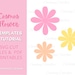 Easy Small Cosmos Paper Flower Templates and Tutorial, Flower SVG Files ...