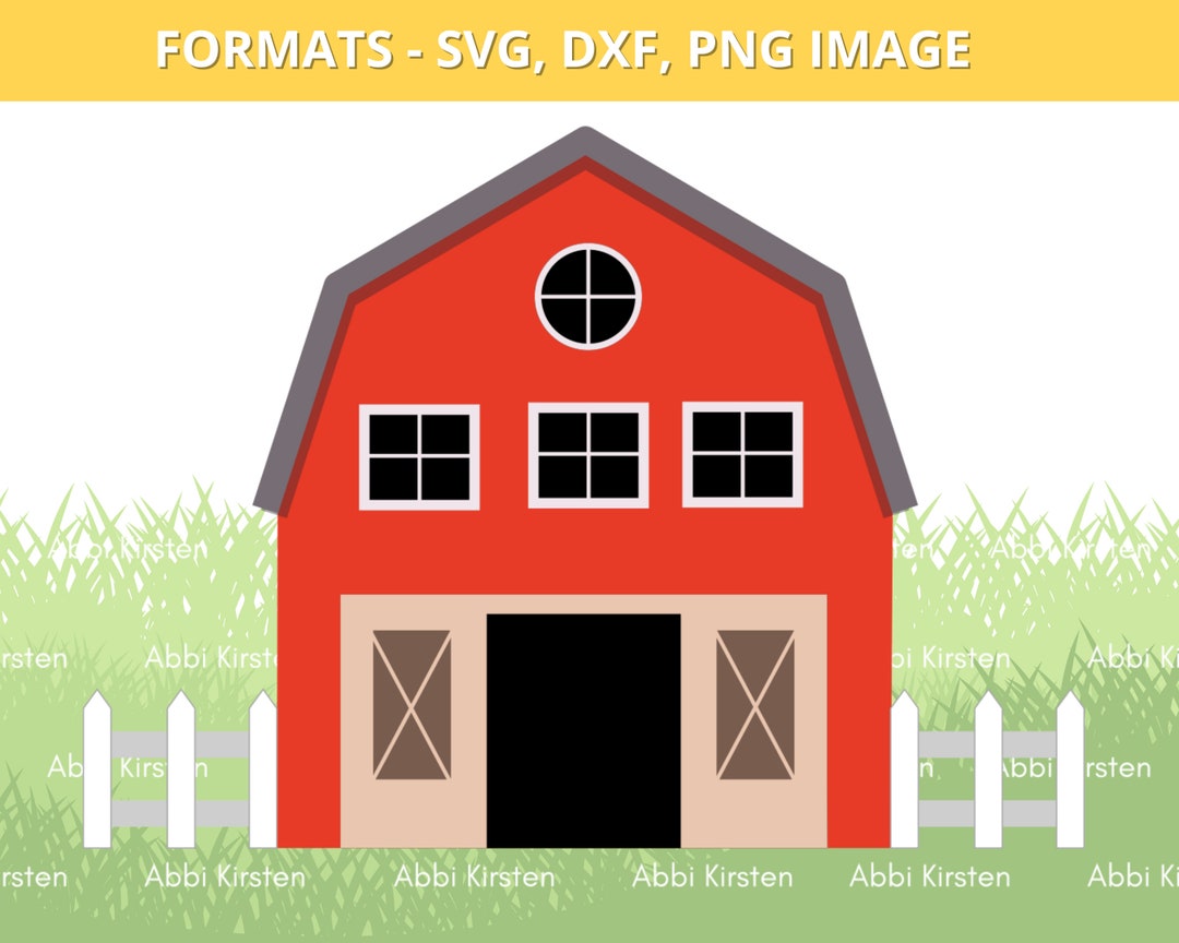 Red Barn SVG File, Farm Animal Barn Clipart, SVG Cut File, Png Image ...