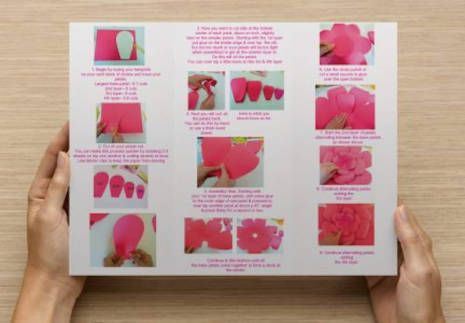 Large Easy DIY Paper Flower Templates, DIY Paper Flowers- Paper Flower ...