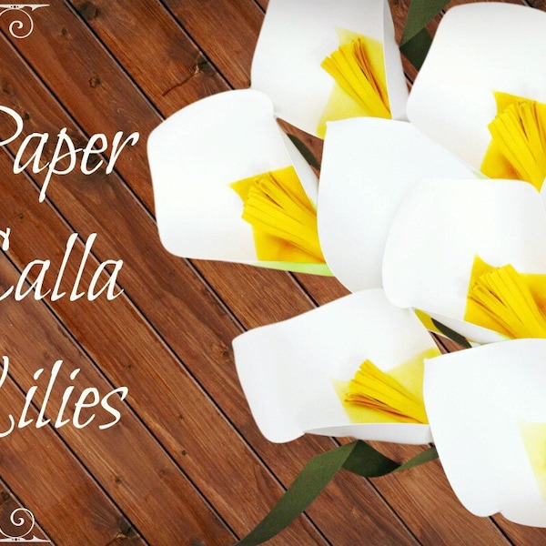 Paper Calla Lily - Etsy