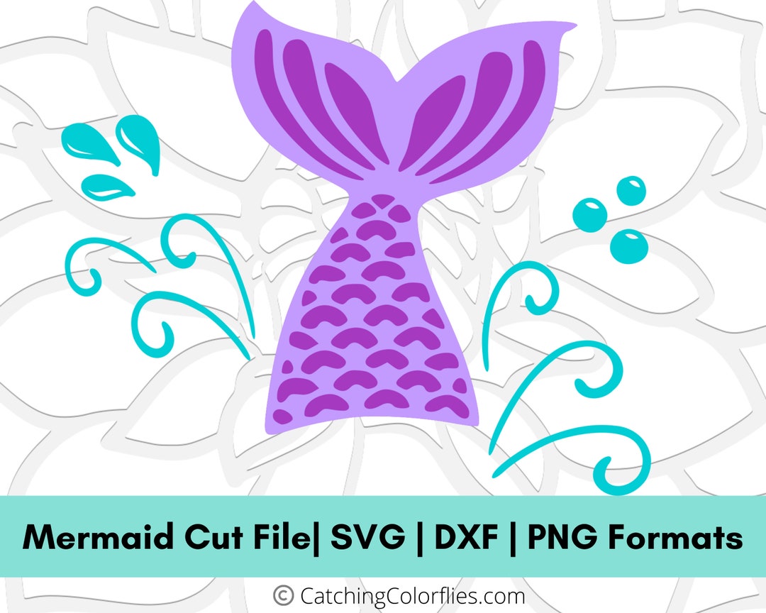 Mermaid Tail SVG Cut File, Mermaid Tail Silhouette, Mermaid Invitation ...