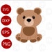 Baby Bear SVG Cut File, Cute Baby Woodland Animal Svgs, Cut Files to ...