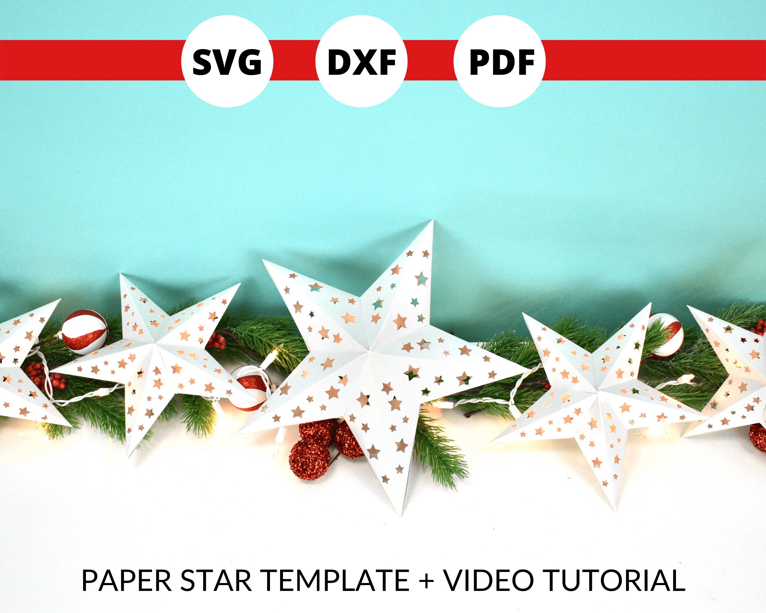 Paper Star Templates and Tutorial 3D Paper Star Christmas | Etsy Australia